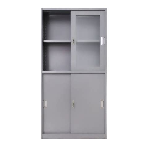 Custom Office Metal Furniture Filing Cabinets Steel Cupboard With Glass