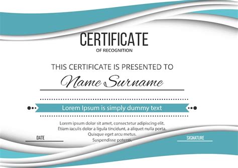 Certificate Wave Vectors And Illustrations For Free Download