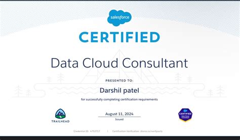 Darshil Patel On Linkedin Data Cloud Consultant 🙌