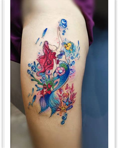 針跡紋身 喜歡這類風格的可私訊討論 小美人魚刺青 小美人魚 愛莉兒 美人魚尾巴 美人魚刺青 Facebook