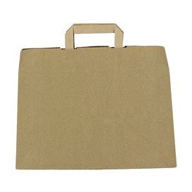 Bolsas de Papel Asa Plana Kraft 80g m² 32 21x26cm 250 Uds
