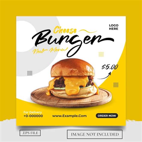 Premium Vector Food Social Media Promotion Post Template