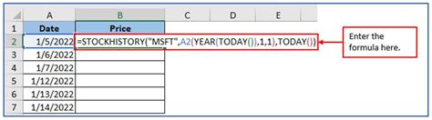 Formulas Of Getting A Stock Price In Excel Resource