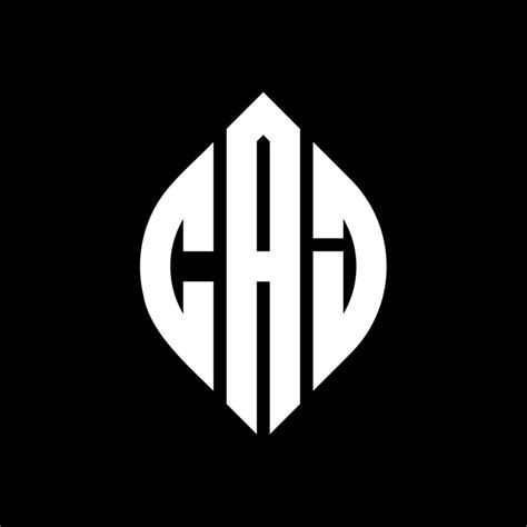 Caj Circle Letter Logo Design With Circle And Ellipse Shape Caj