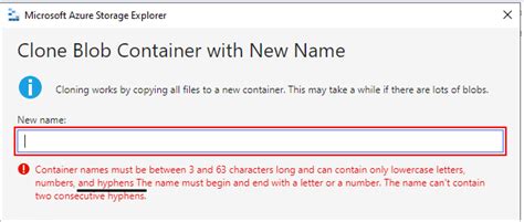 Miss In The Waning Message On The Clone Blob Container With New