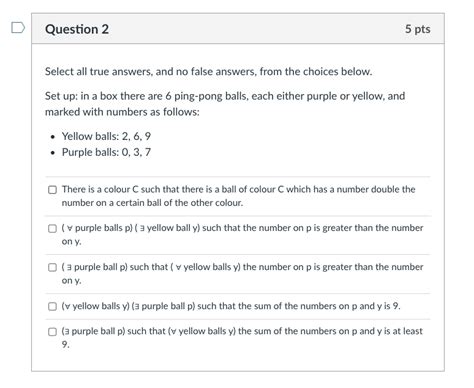 Solved Select All True Answers And No False Answers From Chegg Com