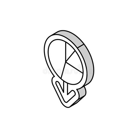 Diagram Loading Statistical Data Isometric Icon Vector Illustration