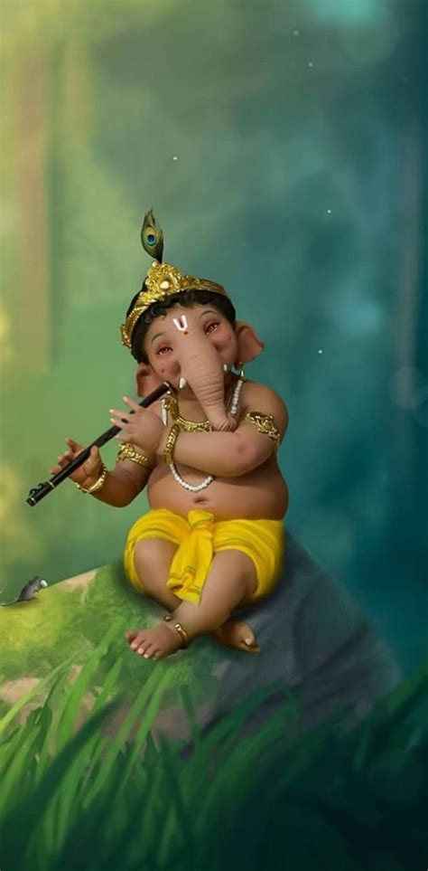 Krishna Ganapathi Wallpaper By Sree9741 Download On Zedge™ 3f16 Ganpati Bappa Photo