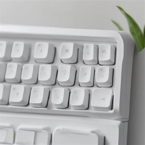 White Apple Keyboard On White Premium Ai Generated Image