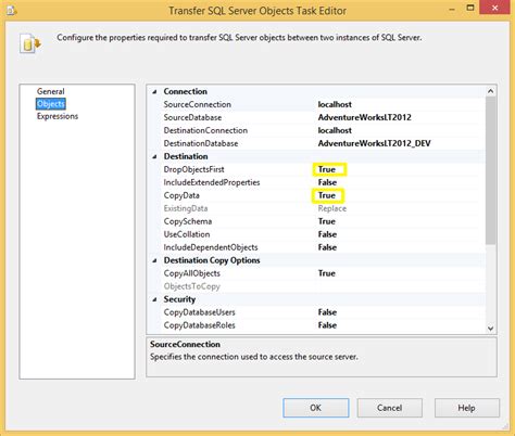 Tarea Transfer Sql Server Objects Sql Server Integration Services