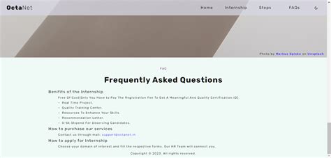 Landing Page Octanet Task 1 Landing Page