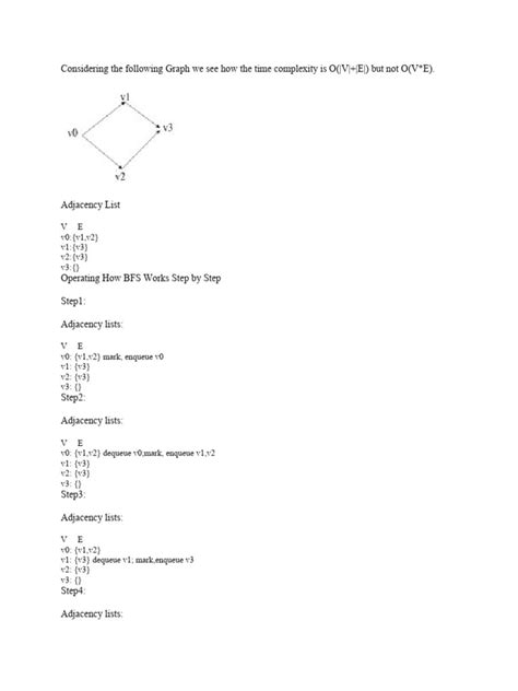 Bfs Time Complexity Pdf Teaching Methods And Materials Science