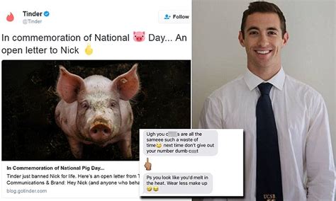 Man Banned From Tinder After Calling Woman A Chk Daily Mail Online
