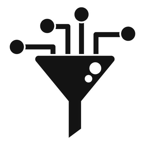 Premium Vector Data Digital Funnel Icon Simple Vector Content Filter
