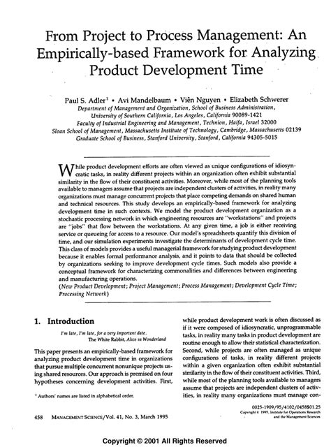 Pdf From Project To Process Management An Empirically Based
