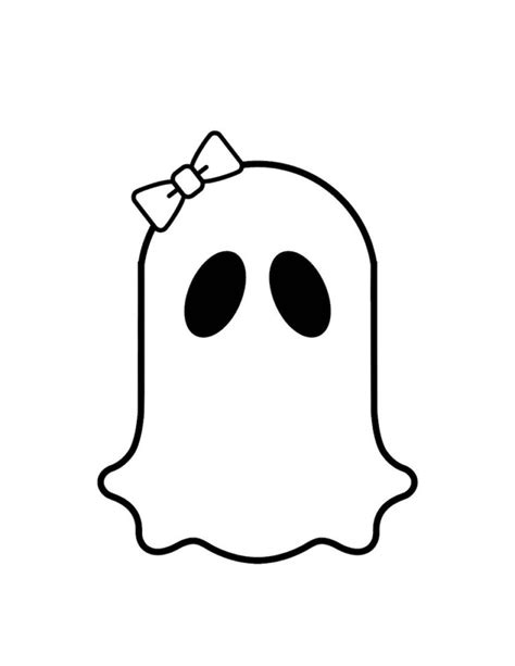 Printable Cute Ghost Template