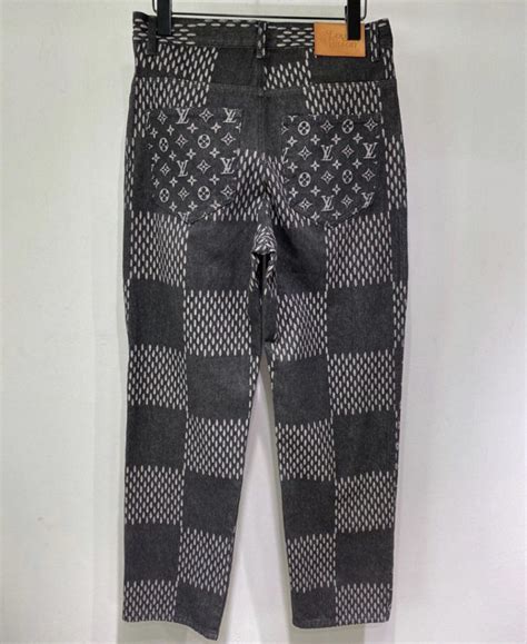 Louis Vuitton Giant Damier Waves Monogram Denim Pants Billionairemart