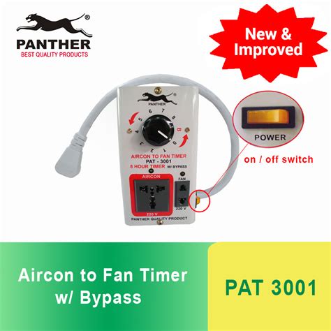 Panther Pat 3001 Aircon To Fan Timer With Bypass And Switch Energy Saving Device Heavy Duty