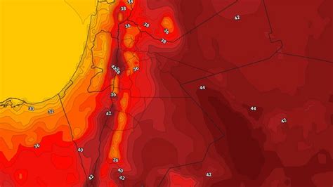 الأردن درجات الحرارة في نهاية الثلاثينيات مئوي يوم الأربعاء و لكنها
