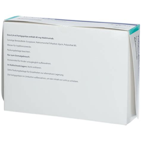 Yuflyma 40 Mg 0 4 Ml Inj Lösung I E Fertigspritze 6 St Mit Dem E