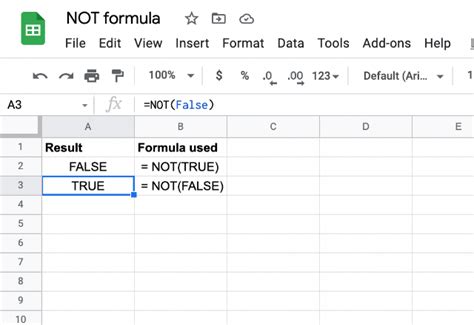 How To Use The NOT Function In Google Sheets Sheetgo Blog
