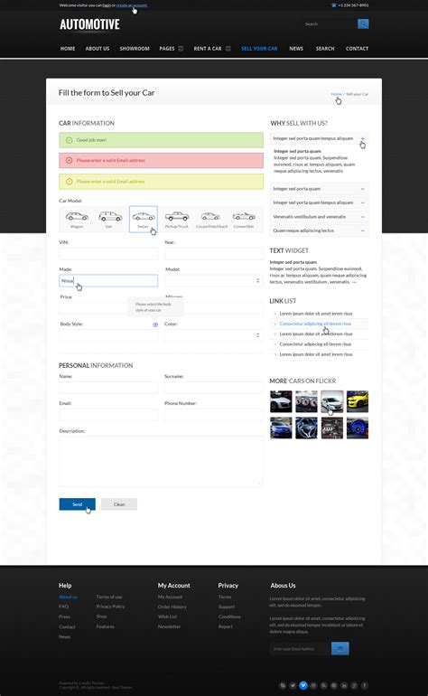 Automotive Cars Dealer Responsive HTML CSS By CoralixThemes ThemeForest