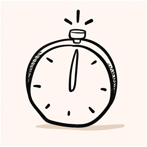 Premium Vector Hand Drawn Stopwatch Timer Symbol Fast Time Logo