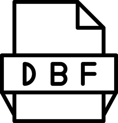 Dbf File Format Icon 15825613 Vector Art At Vecteezy