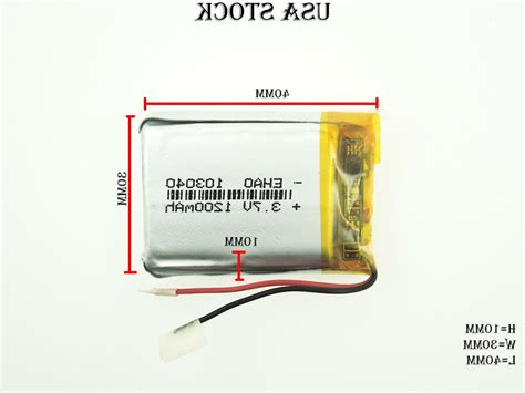 V MAh Lithium Polymer LiPo Rechargeable Battery