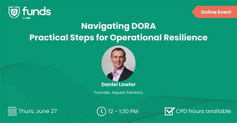 Daniel Lawlor On Linkedin Looking Forward To Speaking At The Iobs Navigating Dora Event At
