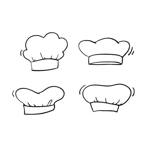 셰프 모자 일러스트레이션 프리미엄 벡터