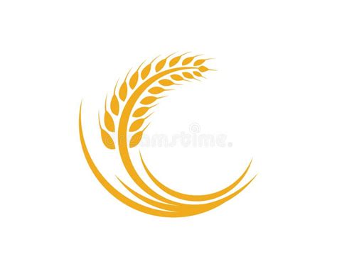 Icono Del Vector De Logo Template Del Trigo Ilustración Del Vector