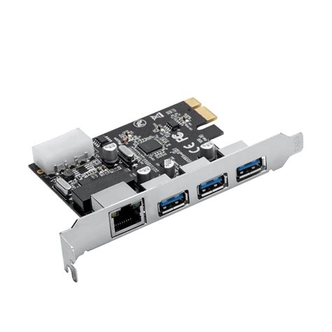 Orico 3 Port Usb 30 And 1 Port Lan Pci E Expansion Card Bdryans