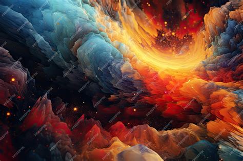 Premium Photo Abstract Vibrant Space Explosion Style Universe