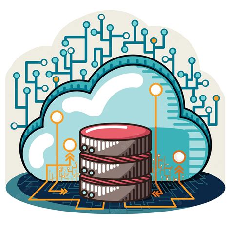 Premium Vector Cute Data Cloud Vector Illustration