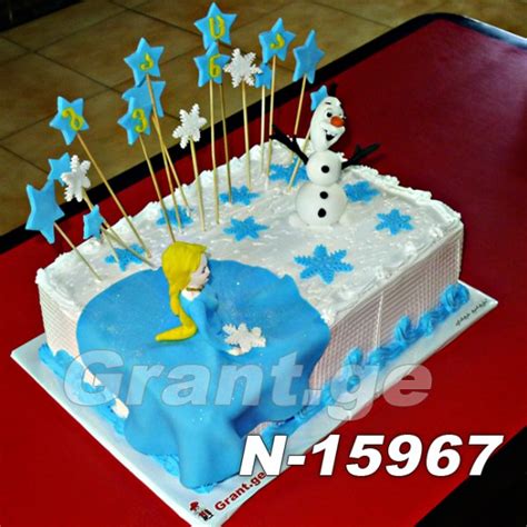 საბავშვო ტორტი ფროზენი შეკვეთით საკონდიტრო „grant Bakery“ ში ადგილზე მიტანით