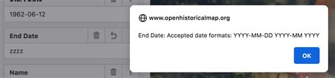 Id Date Validation Should Be A Validator Rule Not An Alert · Issue 445 · Openhistoricalmap