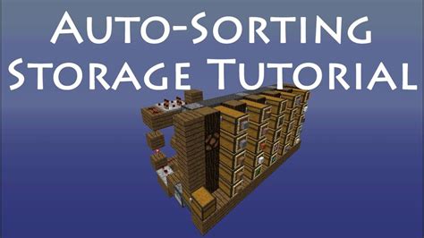 Vanilla Survival Auto Sorting Storage System In Minecraft November