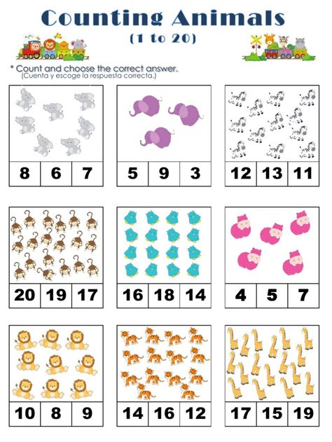 Counting 1 To 20 Worksheet Counting Worksheets Number Identification