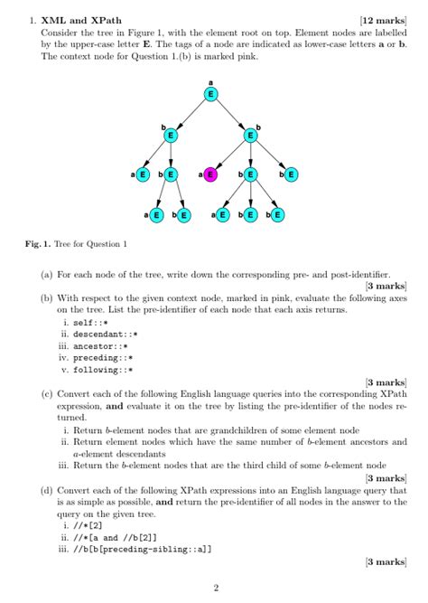Solved 1 ﻿xml And Xpath Consider The Tree In Figure 1