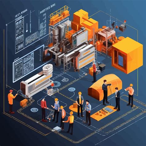 Premium Vector Factory Technology Illustration