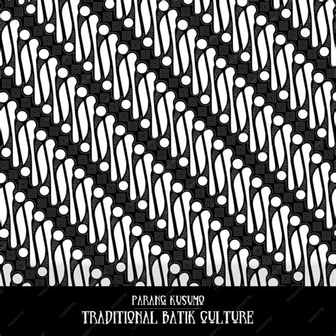 Premium Vector Vector Batik Motif Parang Kusumo Typical Batik From