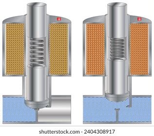 Solenoid Valve Electromechanically Operated Valve Component Stock Vector Royalty Free