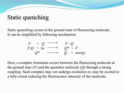 Quenching Of Fluorescence Spectroscopy Ppt Pptx