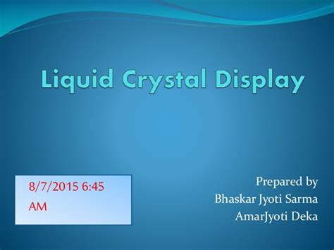 Liquid Crystal Display Lcd