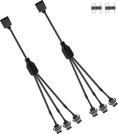 GINTOOYUN ARGB Splitter Cable 5V 3 Pin Addressable RGB Splitter Cable 3