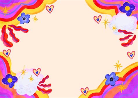 자부심의 달 축하 수채화 배경 무료 벡터