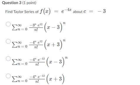 Solved The Difference Between A Maclaurin Series And A Chegg Com