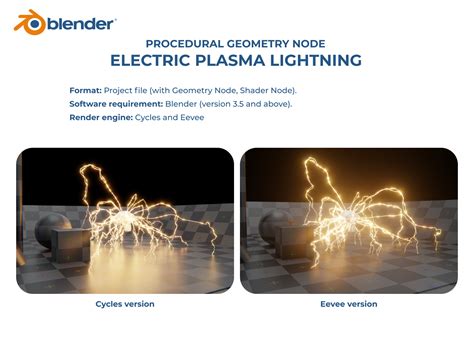 Lightning Electric Generator Procedural Geometry Nodes Blender Market