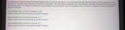 solved a computer store sels three types of microcomputers